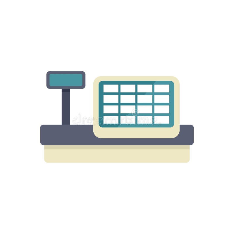 Electronic Cash Register Showing Blank Screen for Payment Stock ...