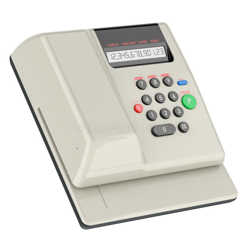 Electronic Check Writer, 3D Rendering Stock Illustration - Illustration ...