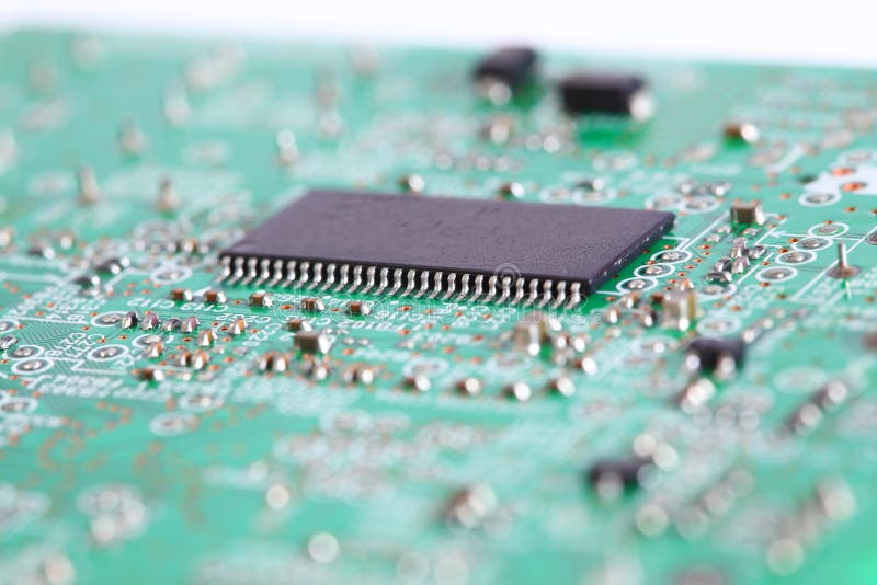 Electronic chip on board stock photo. Image of microchip - 57050510