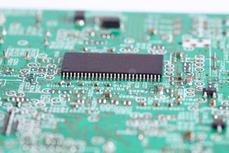 Electronic chip on board stock photo. Image of circuit - 57050534
