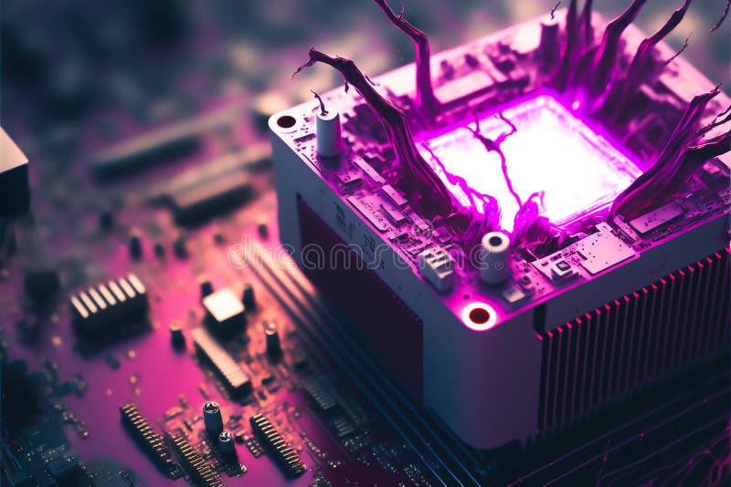 Electronic Chip Circuit Board, Cpu, Motherboard Chip Hardware Card with ...