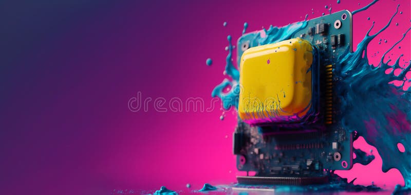 Electronic Chip Circuit Board, Cpu, Motherboard Chip Hardware Card with ...