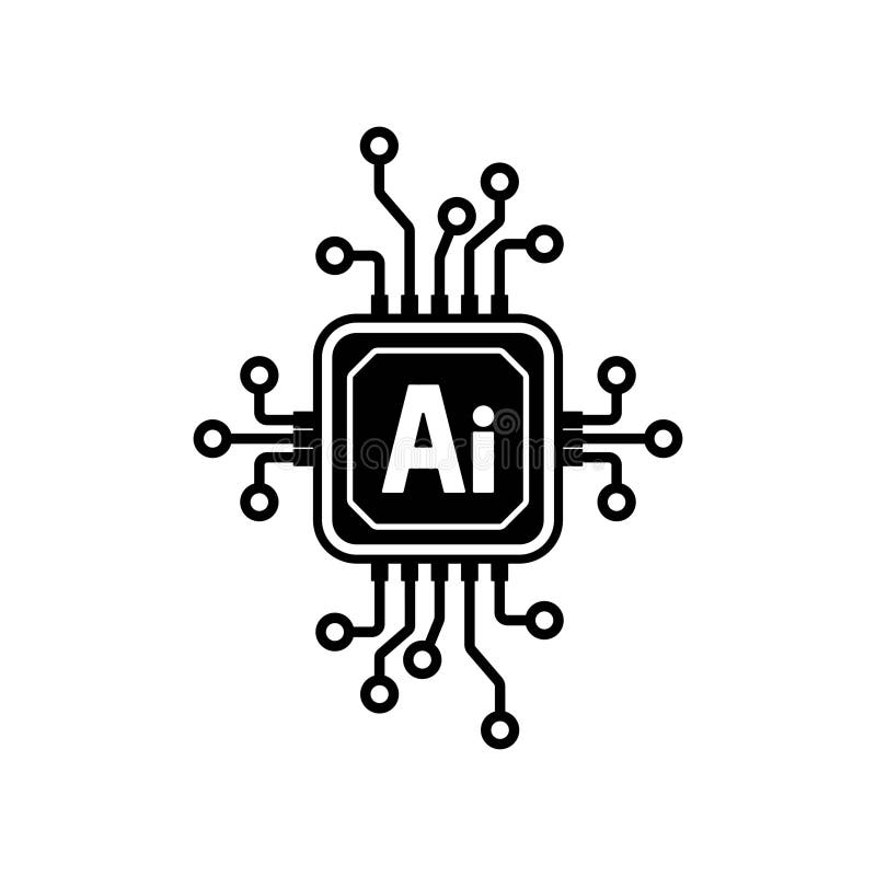 Circuit Electronic Chip Processor, Artificial Intelligence Ai Logo Icon, Digital it Technology ...