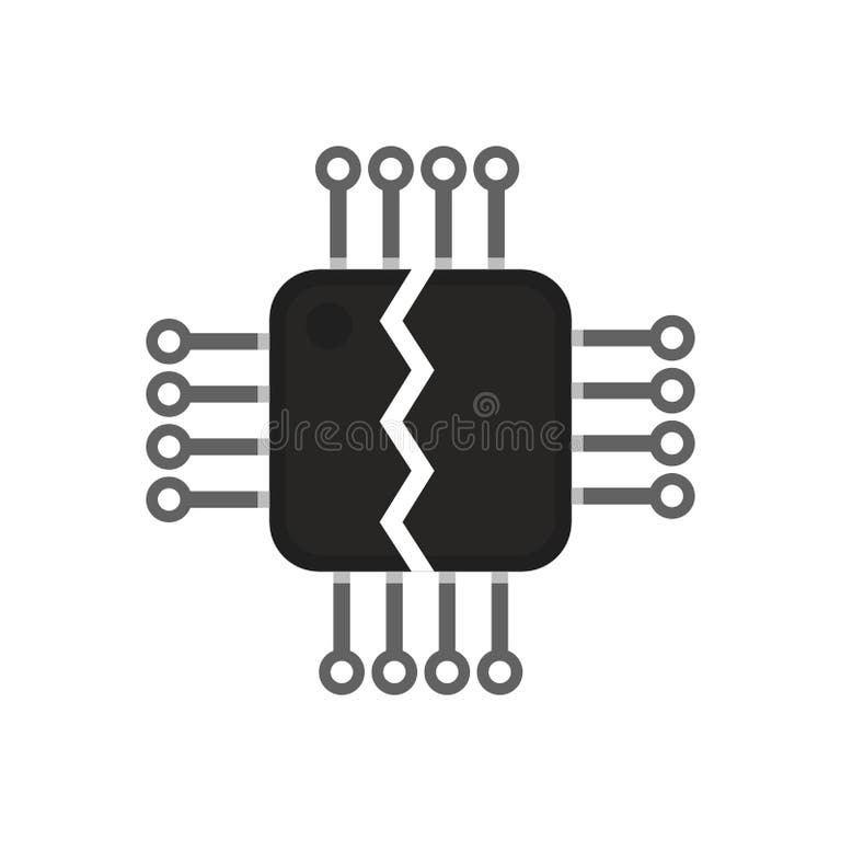 Electronic Chip Damaged, Abstract Vector Design by ESP10 Stock Vector ...
