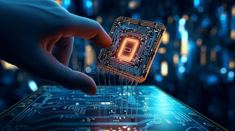 Electronic Chip, Future Technologies, Business, Neural Connections ...
