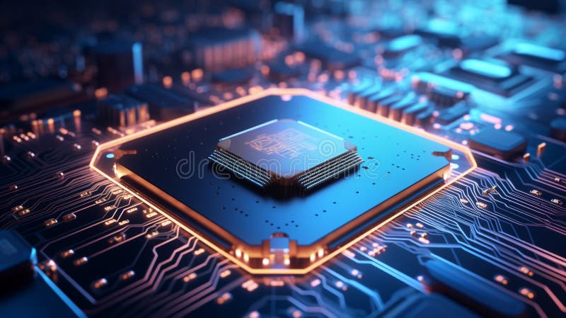 Electronic Chip, Future Technologies, Business, Neural Connections ...