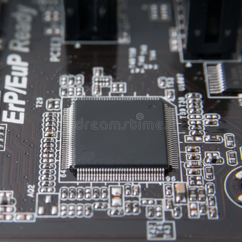 Electronic chip stock image. Image of computer, component - 64748369