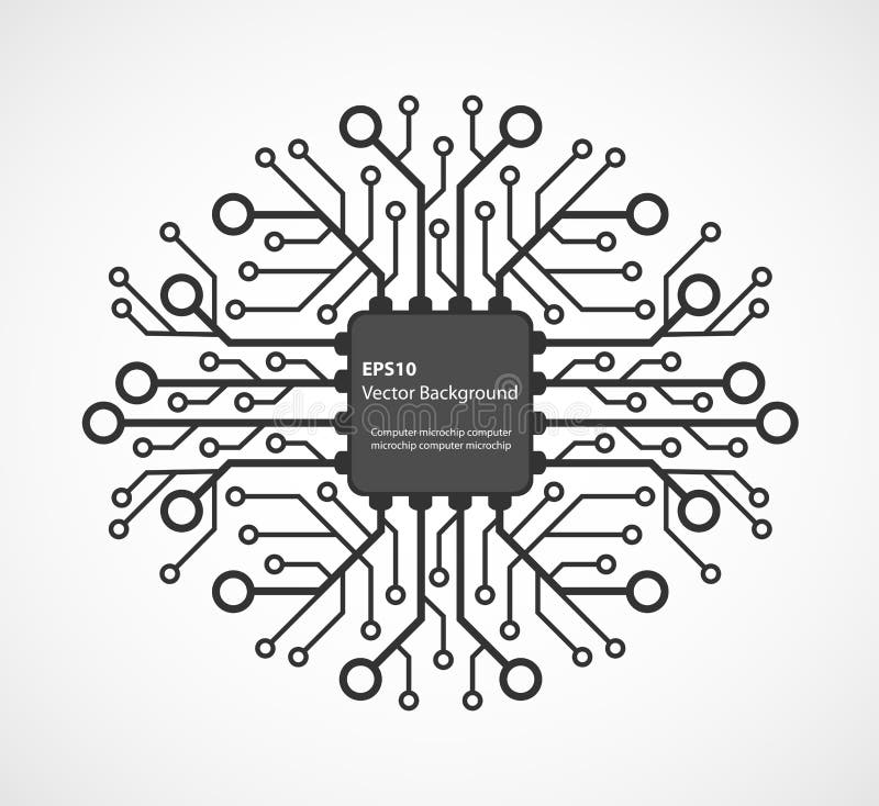 Vector Electronic Chip. Vector Illustration. Stock Vector ...