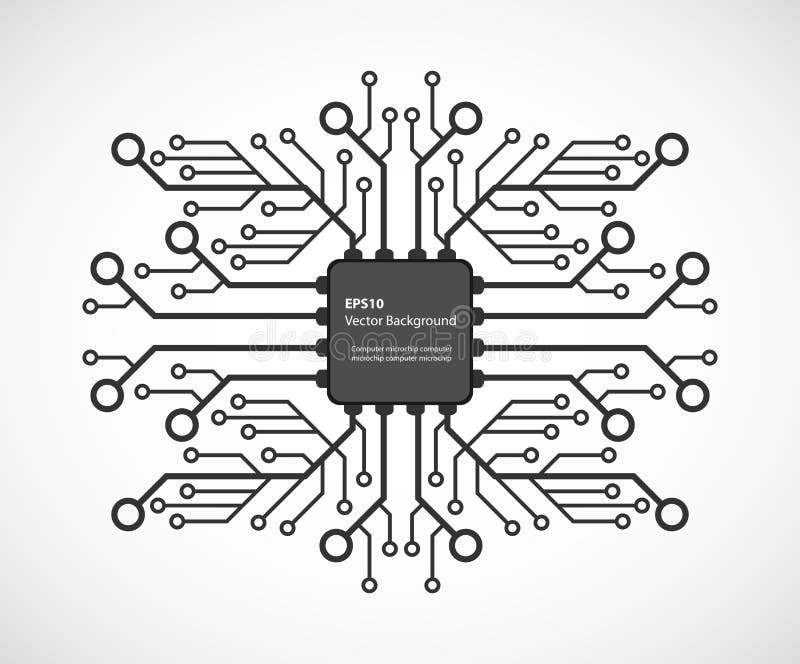 Electronic Chip. Vector Illustration. Stock Vector - Illustration of ...