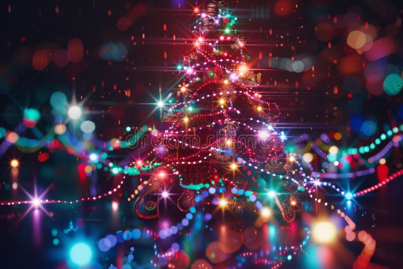 Electronic Christmas Tree Created with Generative AI Technology ...