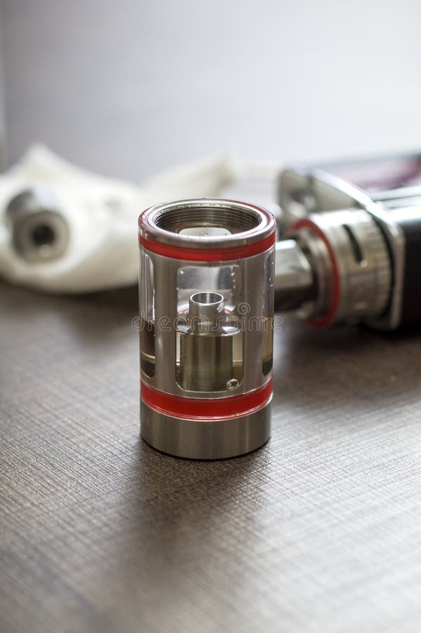 Electronic Cigarette Atomizer Stock Photo - Image of liquid, sensory ...