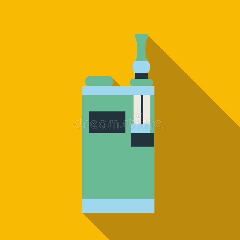 Electronic Cigarette with Display Icon, Flat Style Stock Vector ...
