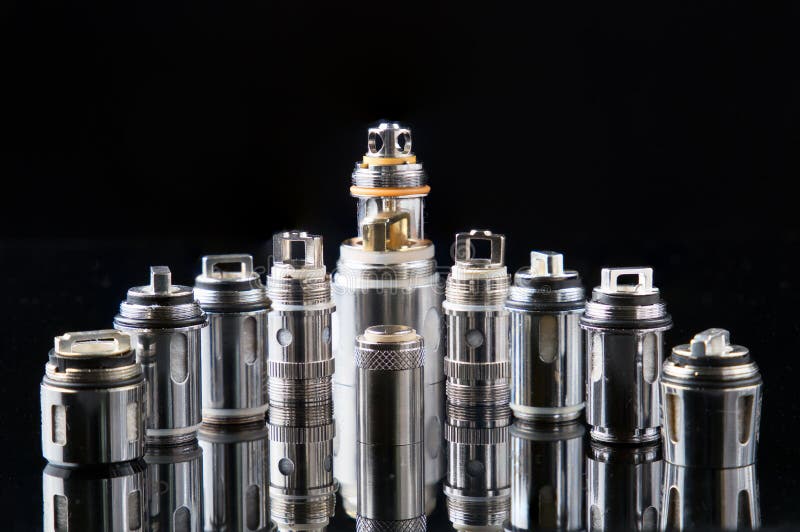 Electronic Cigarette Steel Coils in a Row Stock Image - Image of parts ...