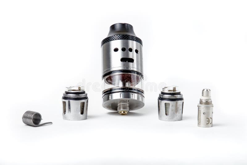 RDA Tank Atomizer with Head Disassembled Stock Image - Image of ...