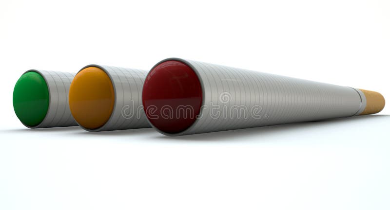 Electronic Cigarette Traffic Light Concept Stock Illustration ...