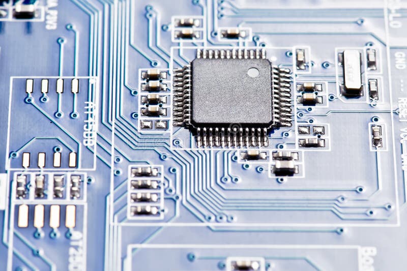 Electronic Circuit Chip on Pcb Board Stock Image - Image of integrated ...