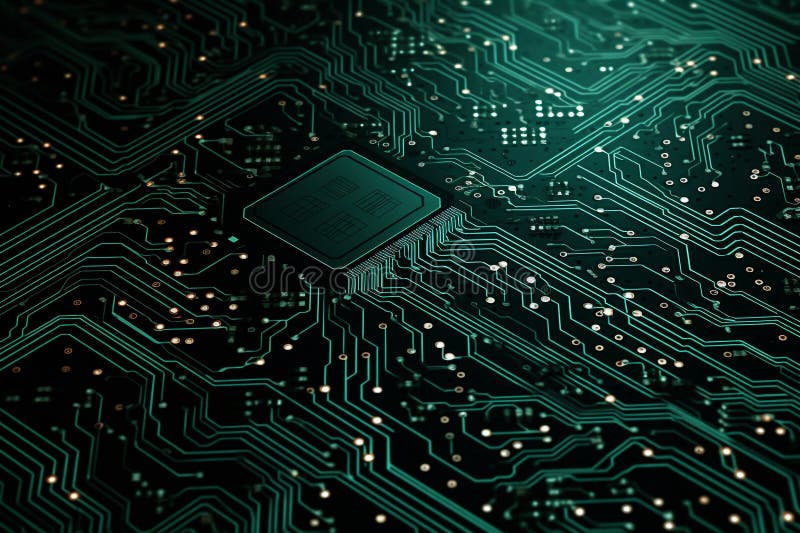 Electronic Circuit Board Abstract Macro Illustration Background Stock ...