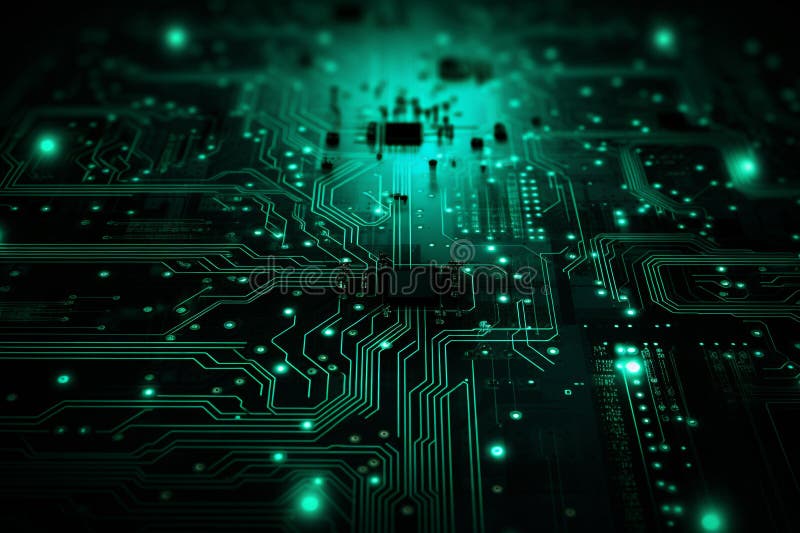Electronic Circuit Board Abstract Macro Illustration Background Stock ...