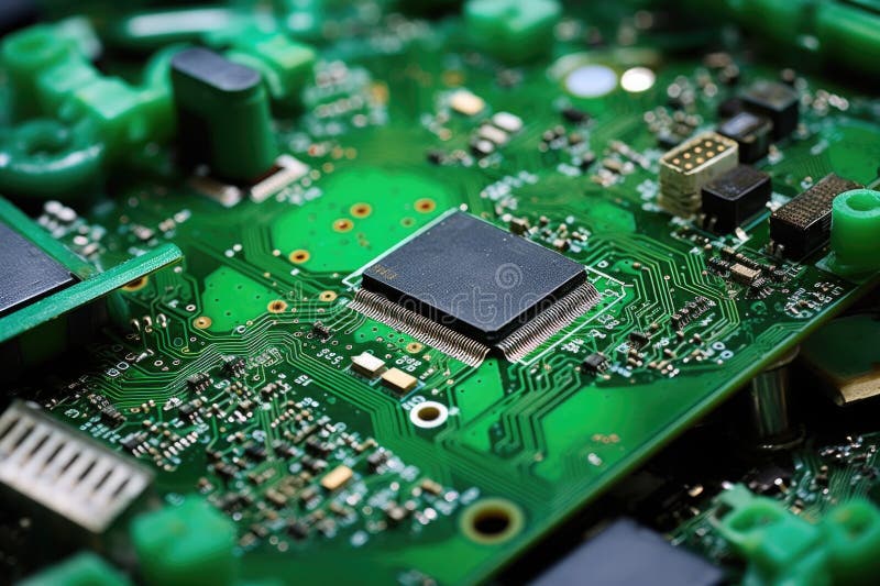 An Electronic Circuit Board Being Smothered by Plastic Waste Stock ...