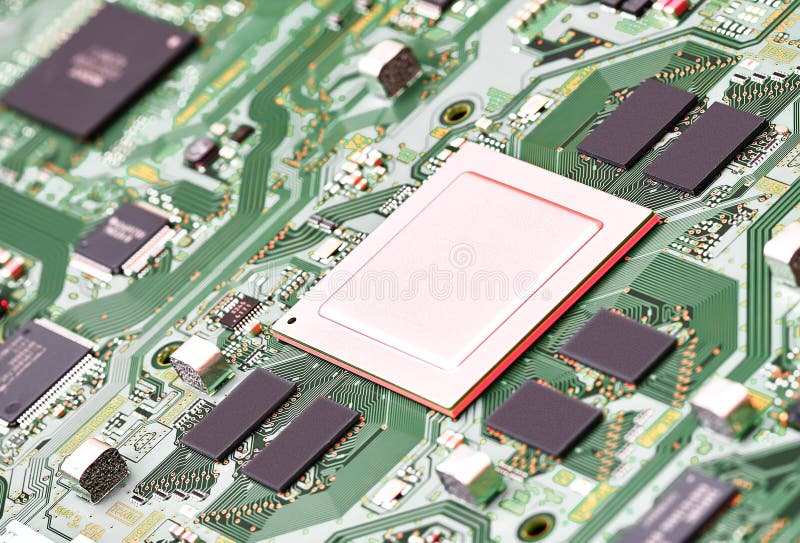 Electronic Circuit Board Close Up. Stock Photo - Image of microcircuit ...