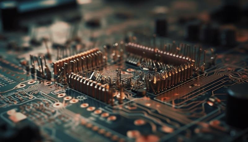 Close Up of a Board Close Up of Computer Circuit Board Electronic ...