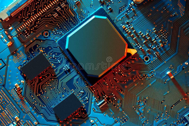 Electronic Circuit Board Close Up. High Tech Circuit Board. Stock Image ...