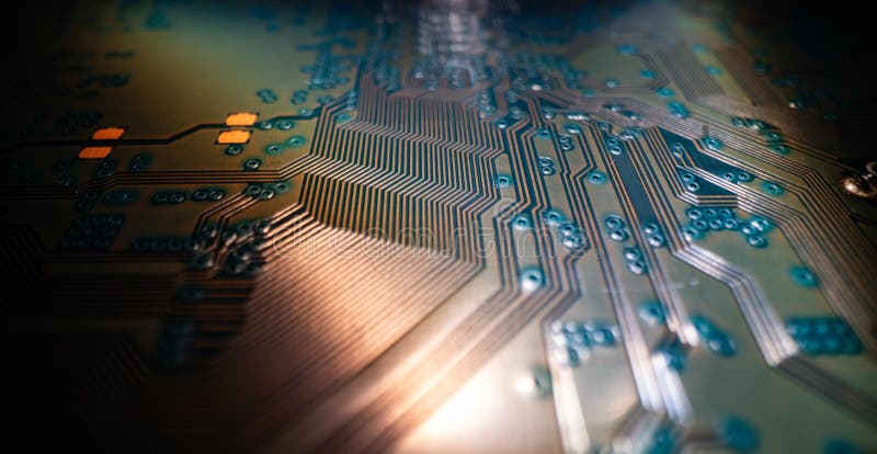 Electronic Circuit Board Closeup. Electronic Motherboard Card ...