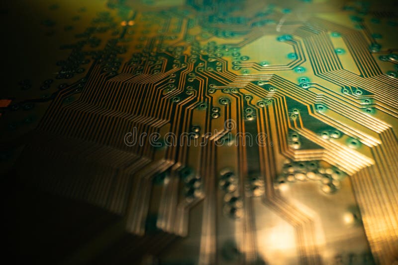 Electronic Circuit Board Closeup. Electronic Motherboard Card ...
