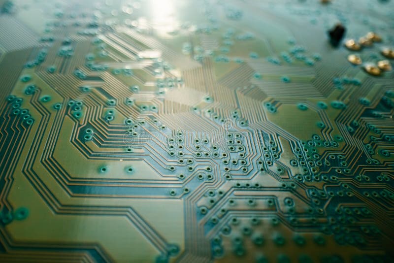 Electronic Circuit Board Closeup. Electronic Motherboard Card ...