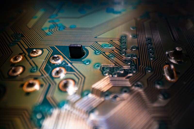 Electronic Circuit Board Closeup. Electronic Motherboard Card ...