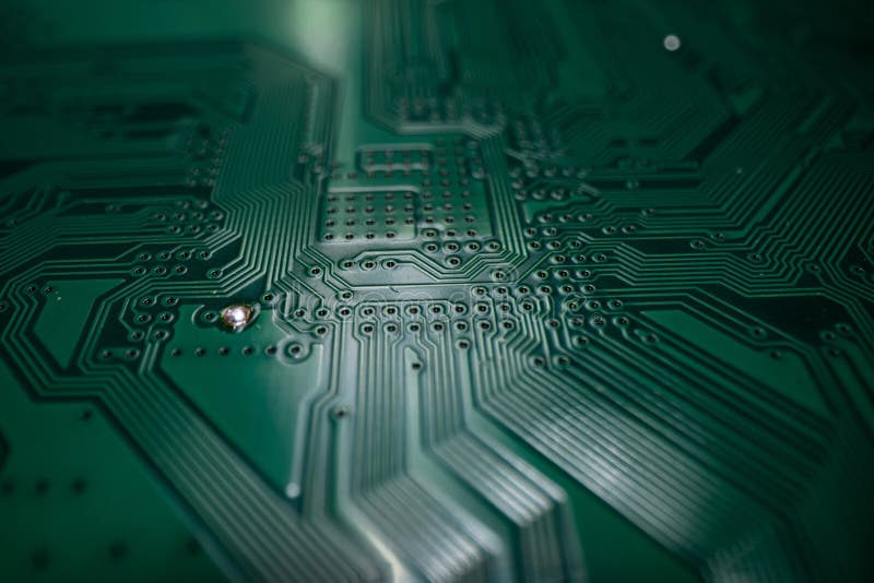 Electronic Circuit Board Closeup. Electronic Motherboard Card ...