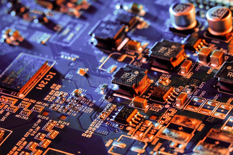 Electronic Circuit Board Part of Electronic Machine Component Concept ...