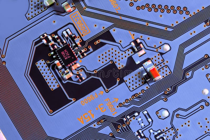 Electronic Circuit Board Part of Electronic Machine Component Concept ...