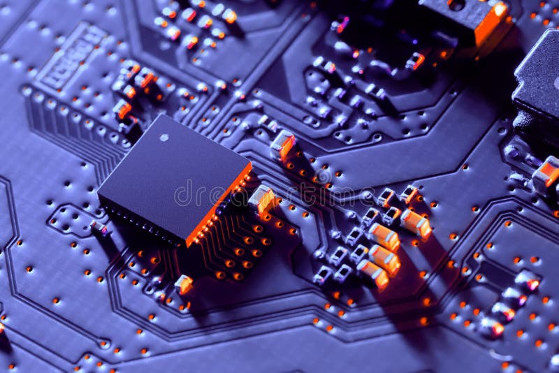 Electronic Circuit Board Part of Electronic Machine Component Concept ...