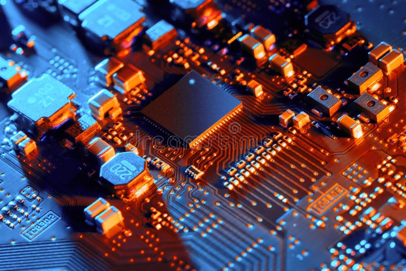 Electronic Circuit Board Part of Electronic Machine Component Concept ...