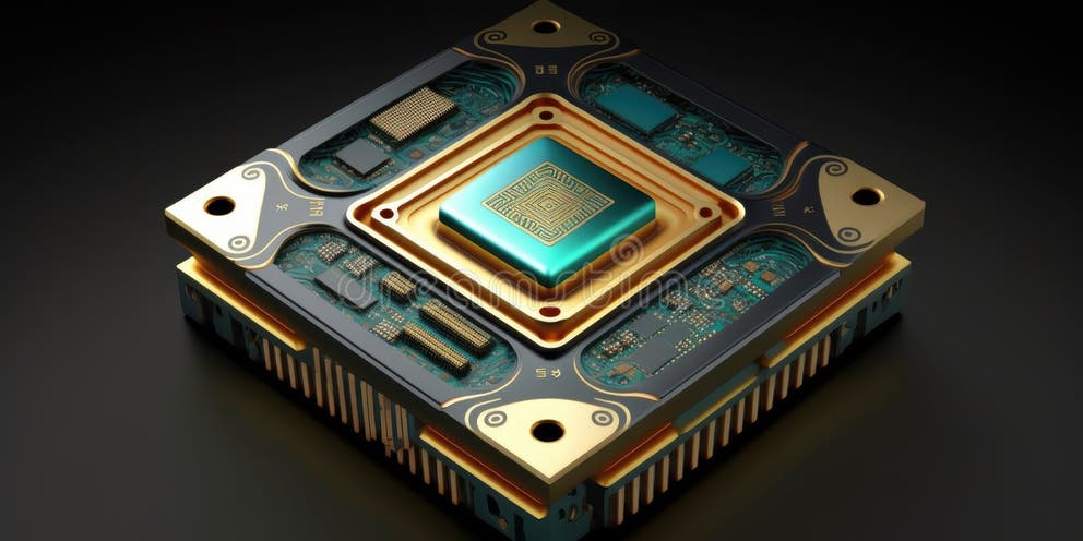 Electronic Circuit Board. Computer Chip RAM. Closeup of Technology ...