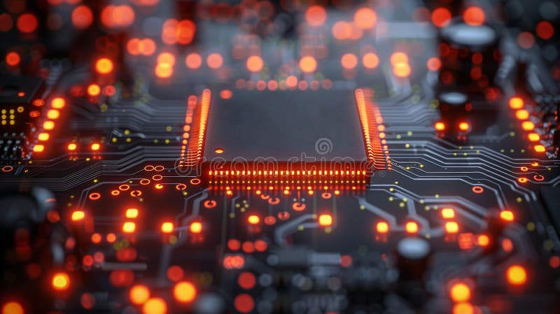 Electronic Circuit Board. Electronic Computer Hardware Technology. AI ...