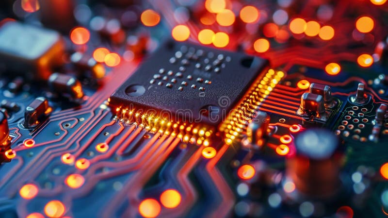 Electronic Circuit Board. Electronic Computer Hardware Technology. AI ...