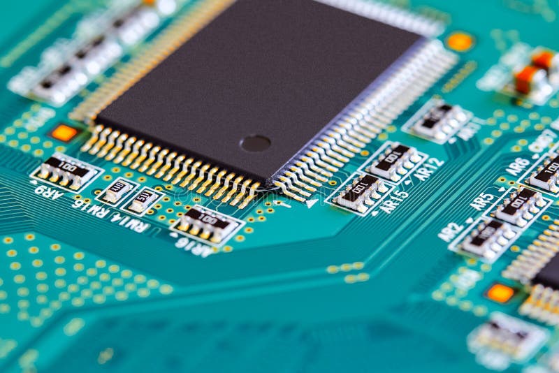 Electronic Circuit Board Part of Electronic Machine Component Concept ...
