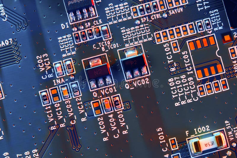 Electronic Circuit Board Part of Electronic Machine Component Concept ...