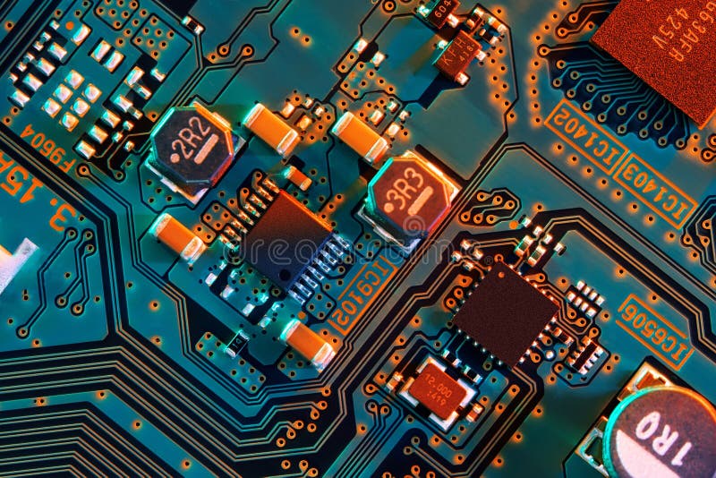 Electronic Circuit Board Part of Electronic Machine Component Concept ...