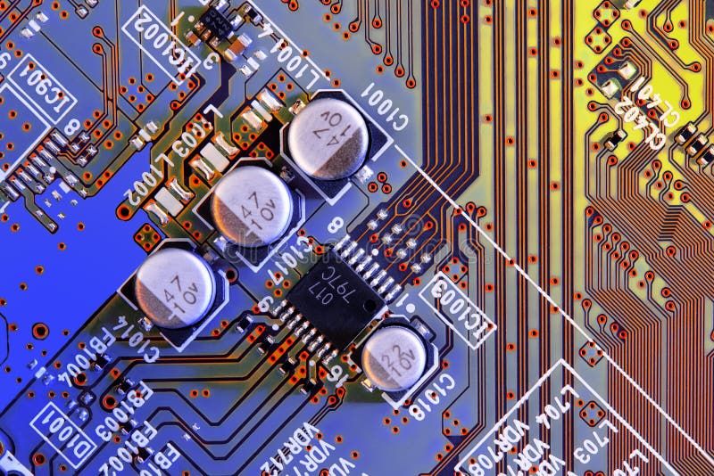 Electronic Circuit Board Part of Electronic Machine Component Concept ...