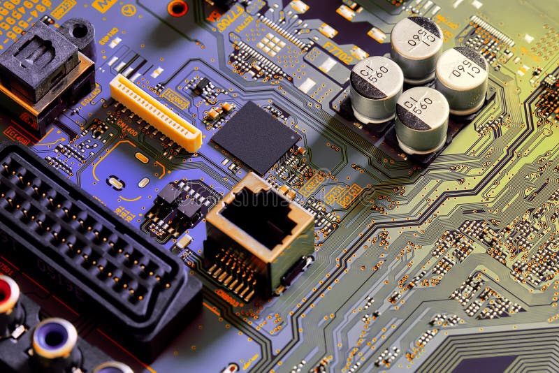 Electronic Circuit Board Part of Electronic Machine Component Concept ...