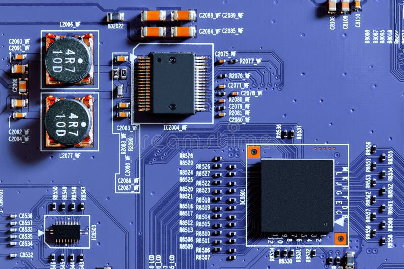 Electronic Circuit Board Part of Electronic Machine Component Concept ...