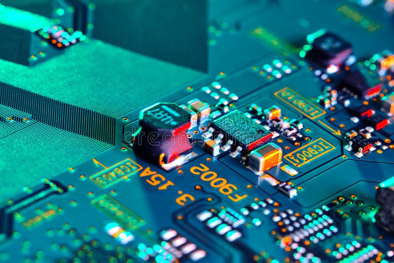 Electronic Circuit Board Part of Electronic Machine Component Concept ...