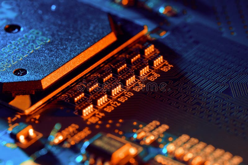 Electronic Circuit Board Part of Electronic Machine Component Concept ...