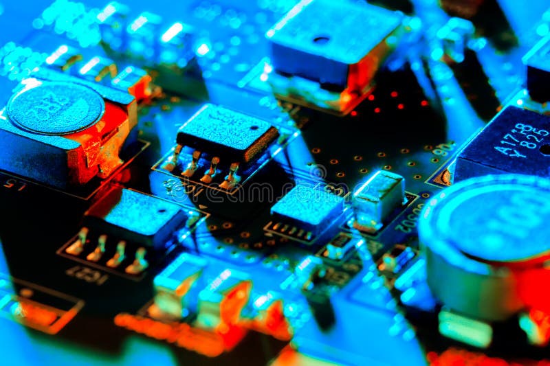 Electronic Circuit Board Part of Electronic Machine Component Concept ...