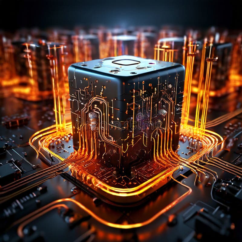 A Future Microchip, the Heart of Technology Beats within the Silicon ...