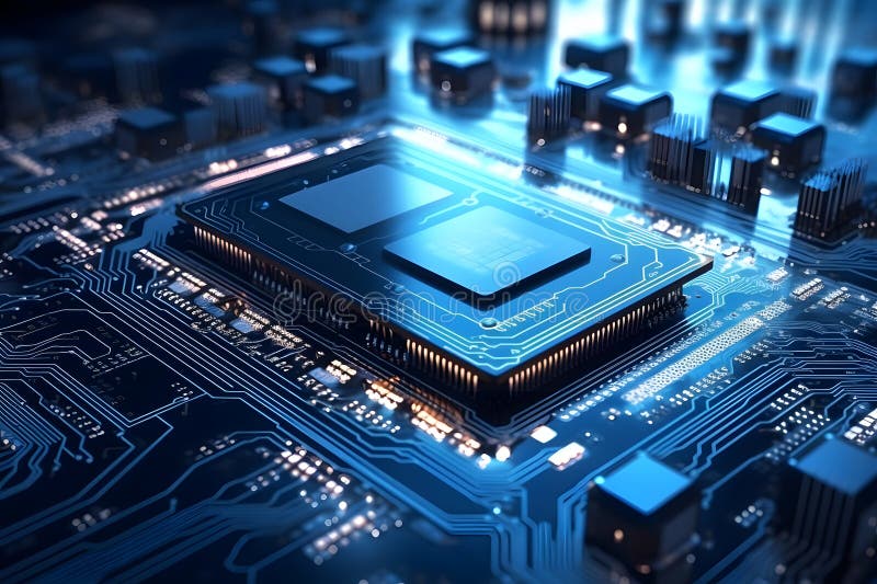 Electronic Circuit Board. Generative AI Stock Illustration ...