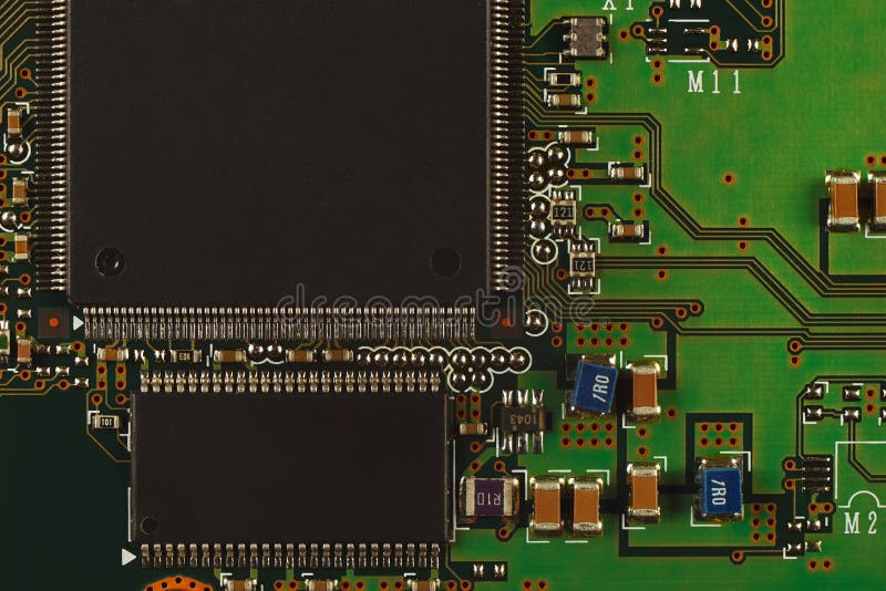 Electronic Circuit Board from Modern Device Close Up. Stock Image ...